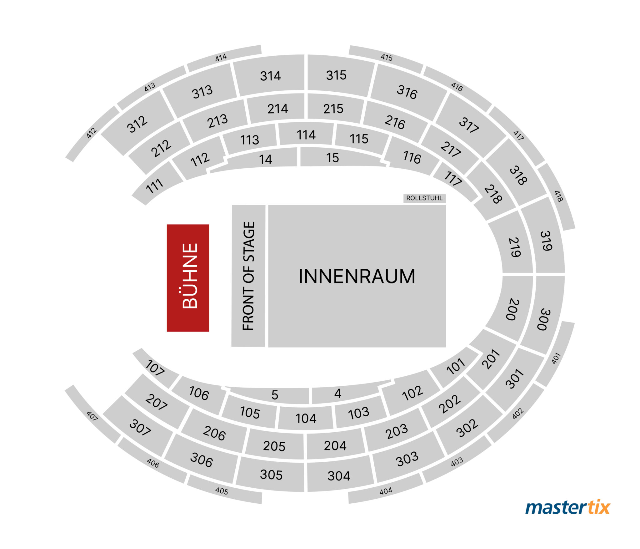 Sitzplan Dortmunder Westfalenhalle